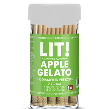 LIT! – PRE-ROLLED JOINTS – 10CT JAR – 2G – THCA DIAMONDS – Formulated ...