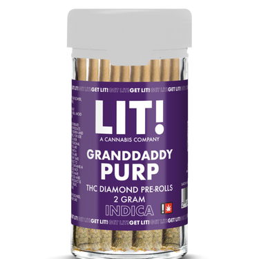 LIT! – PRE-ROLLED JOINTS – 10CT JAR – 2G – THCA DIAMONDS – Formulated ...
