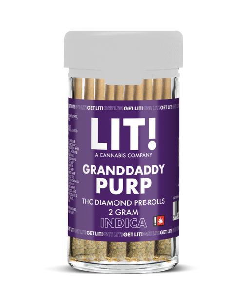 LIT! – PRE-ROLLED JOINTS – 10CT JAR – 2G – THCA DIAMONDS